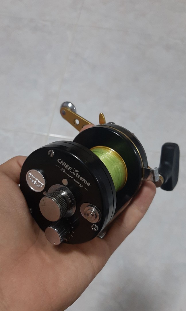 omoto chief extreme 630CXS surfcasting reel, Sports Equipment, Fishing ...