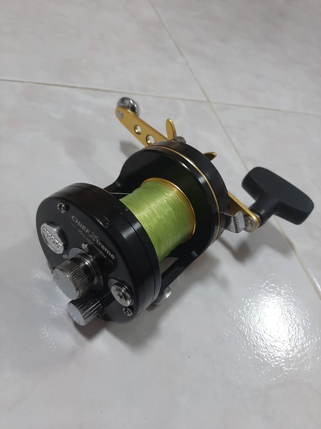 omoto chief extreme 630CXS surfcasting reel, Sports Equipment, Fishing ...