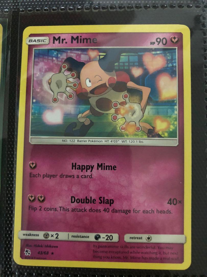 Pokemon TCG Mr Mime Hidden Fates, Hobbies & Toys, Toys & Games on Carousell