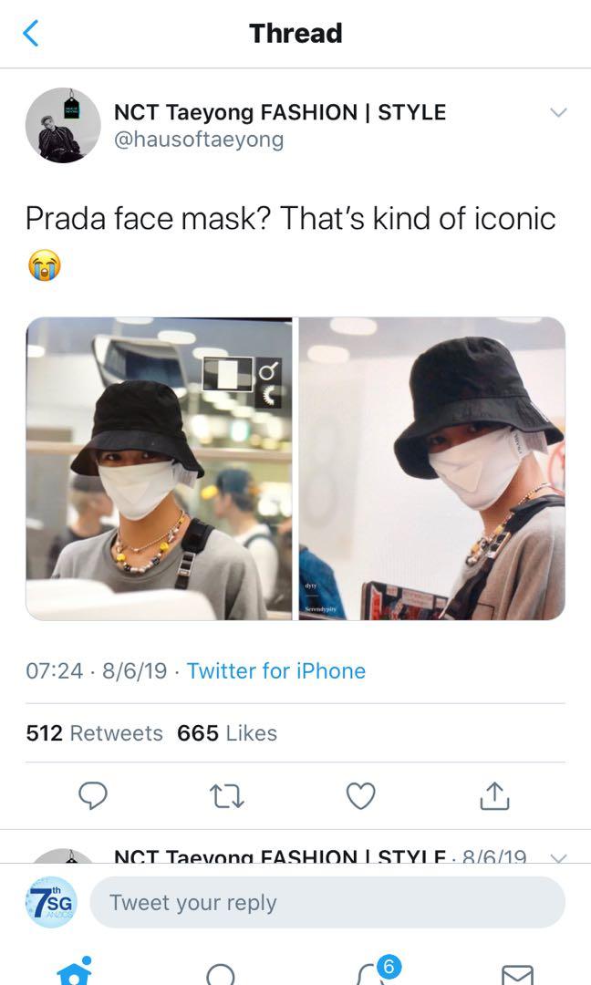 Prada Face Mask, not N95, Luxury, Accessories, Others on Carousell
