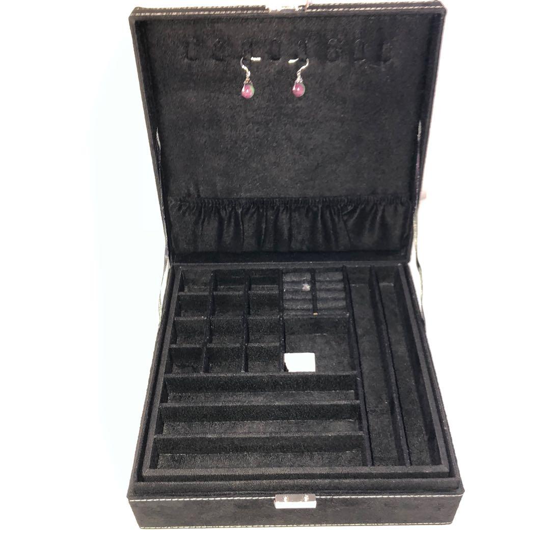 Premium Jewelry Box Black, Women's Fashion, Jewelry & Organisers ...