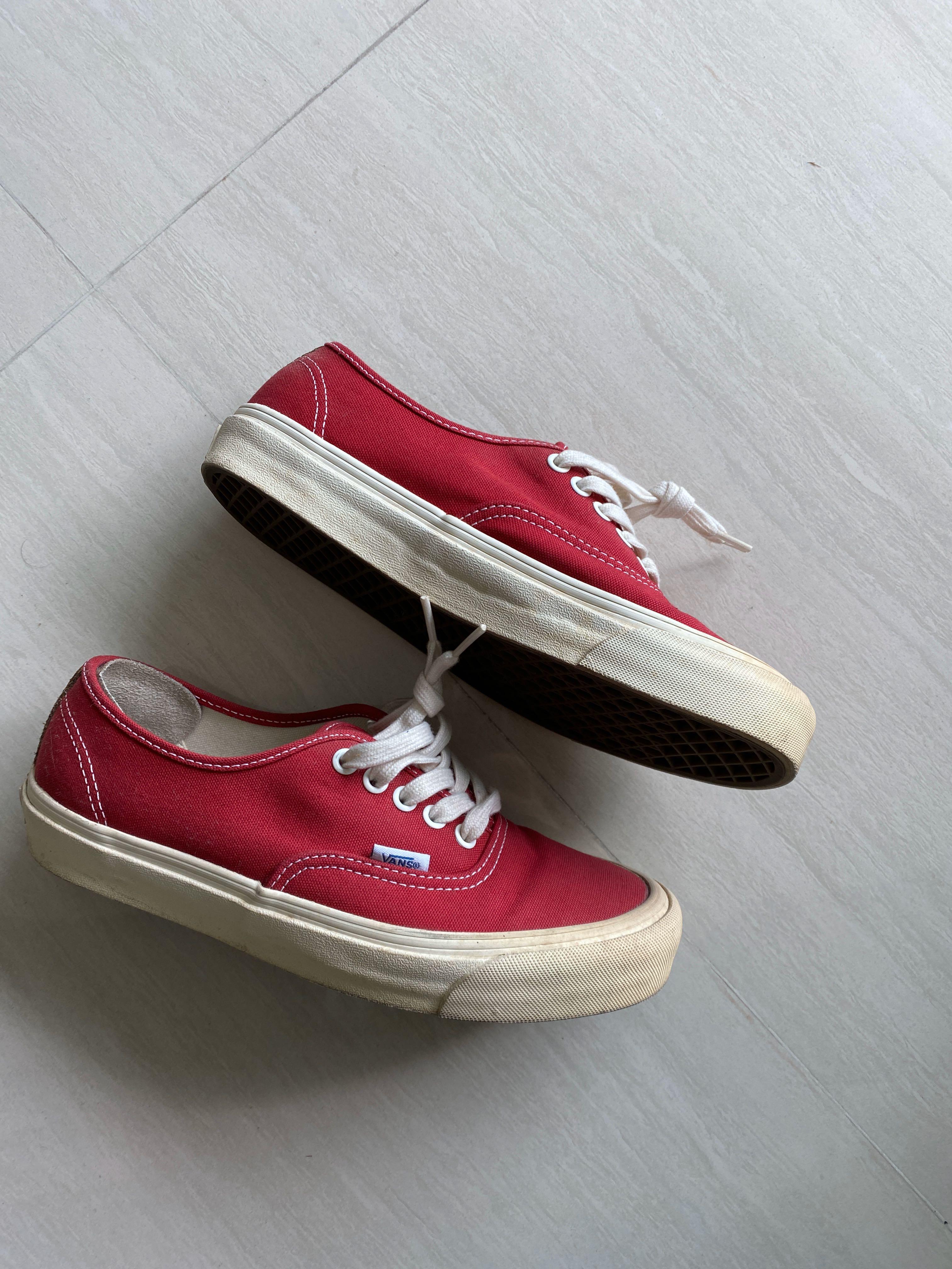 Vans OG Authentic LX Red Chili Pepper, Men's Fashion, Footwear ...