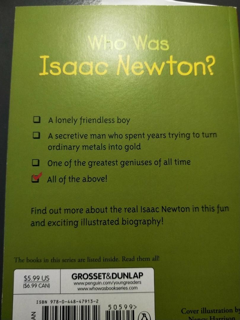 Who was Isaac Newton, Hobbies & Toys, Books & Magazines, Fiction & Non ...