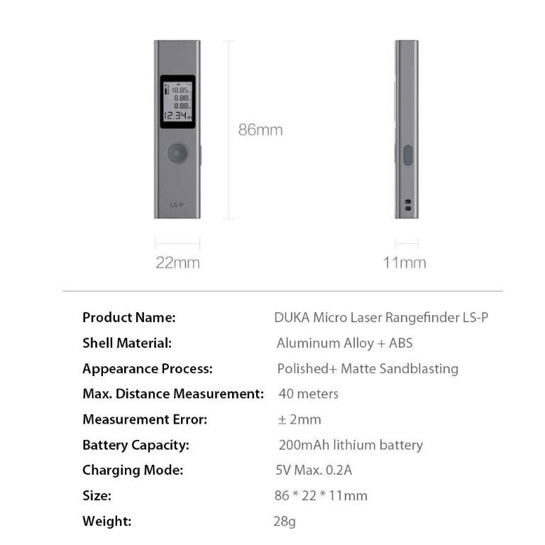 Xiaomi LS-P LS5 40m 20M Laser Distance Meter Range finder Measure Mijia ...