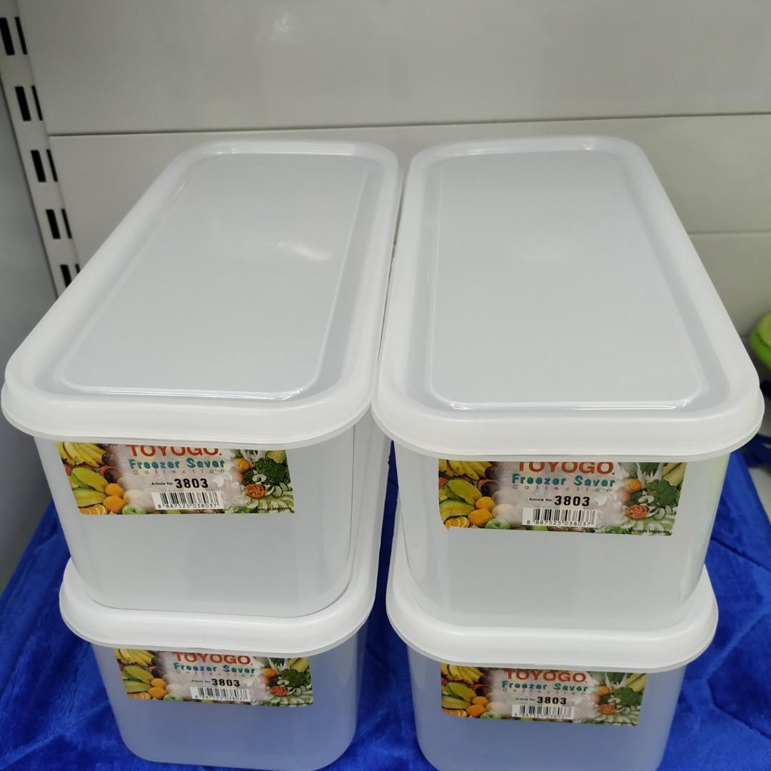 2 pcs Stackable Container Freezer Organizer Vegetables Container Meat ...