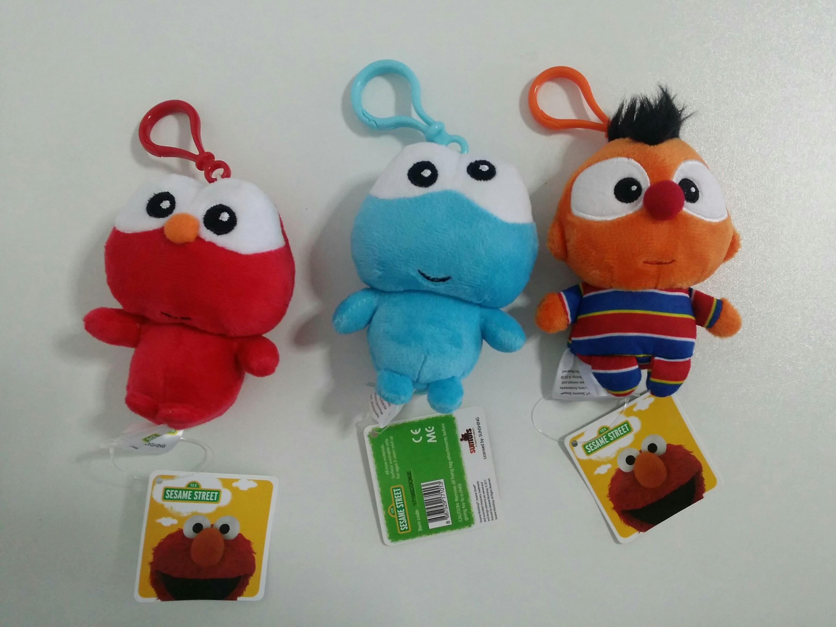 BNWT 4" Sesame Street Keychains, Hobbies & Toys, Toys & Games on Carousell