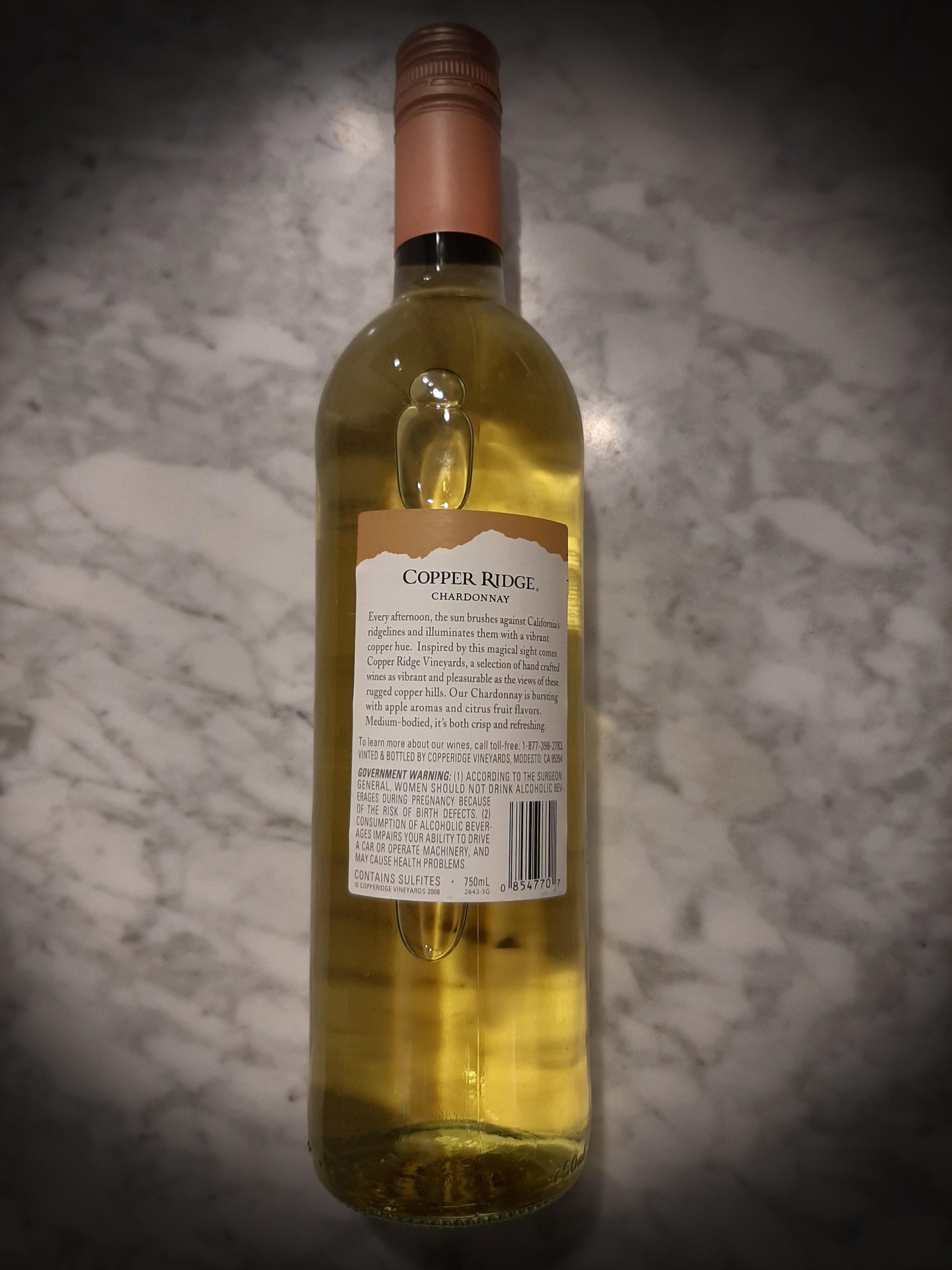 Copper Ridge Chardonnay, Food & Drinks, Alcoholic Beverages on Carousell