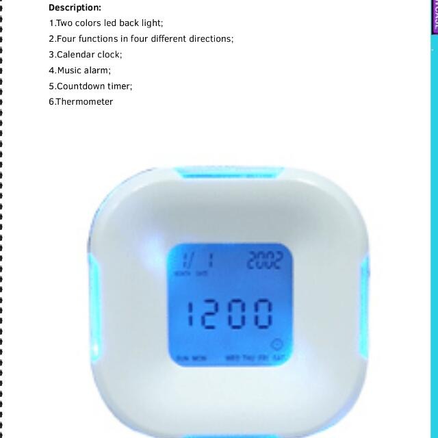 Digital Alarm Clock (White colour), Furniture & Home Living, Home Decor ...