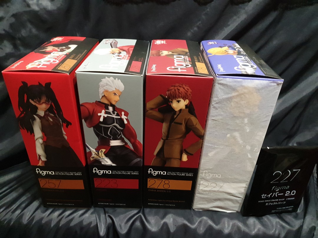 Fate stay night figma set (rin, saber with bonus, archer and shiro ...