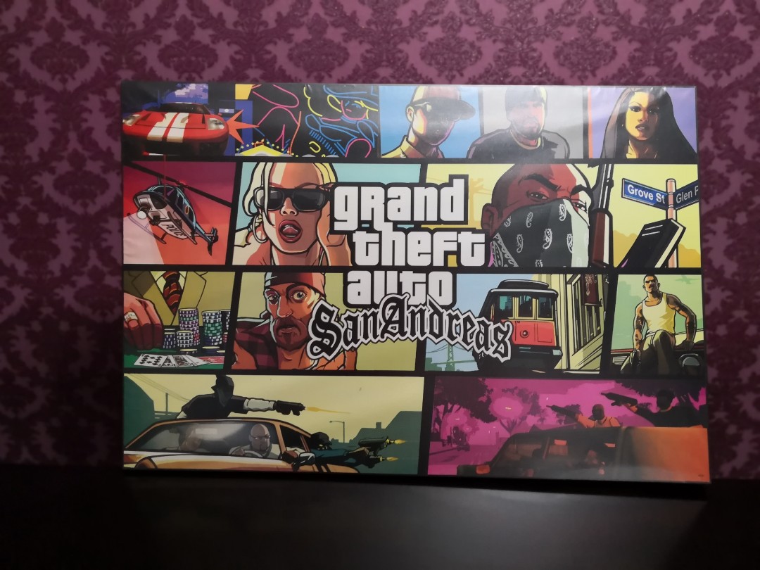 Grand Theft Auto Poster Frame, Furniture & Home Living, Home Decor ...