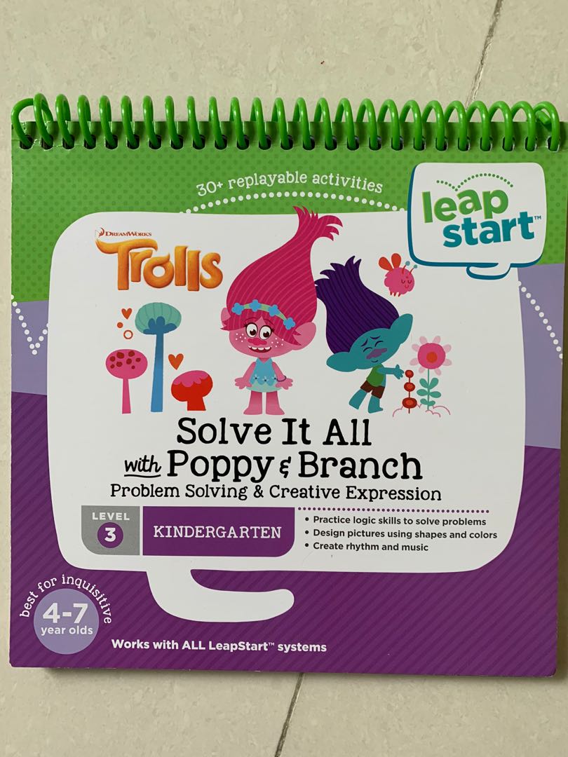 LeapFrog Leapstart 3D Trolls Solve It All with Poppy & Branch Book ...