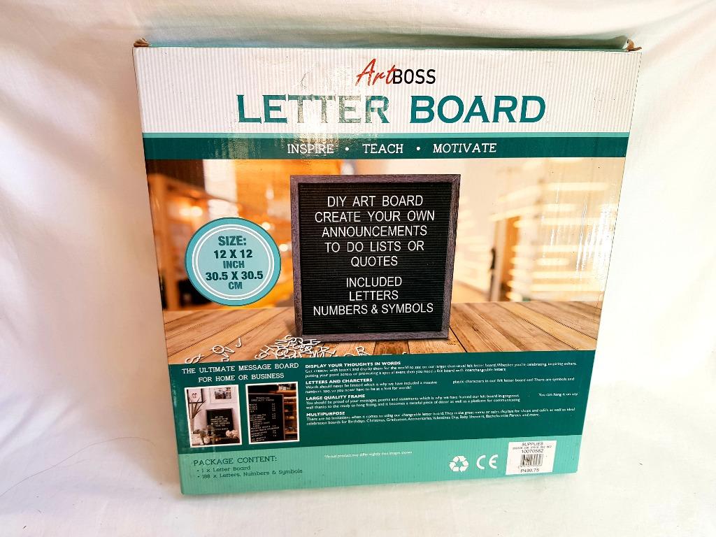 Letter Board + 188 Letters,Nos & Symbols *NEW*, Hobbies & Toys ...