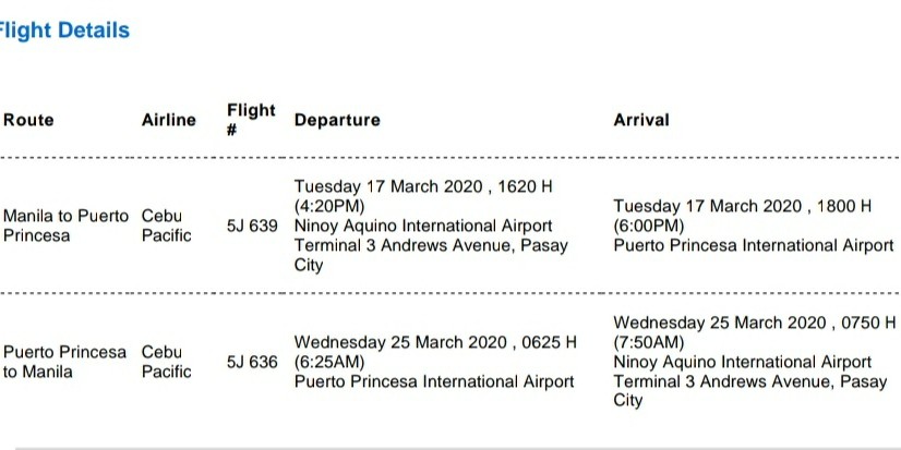 Manila-Palawan Roundtrip Ticket, Tickets & Vouchers, Local Attractions ...