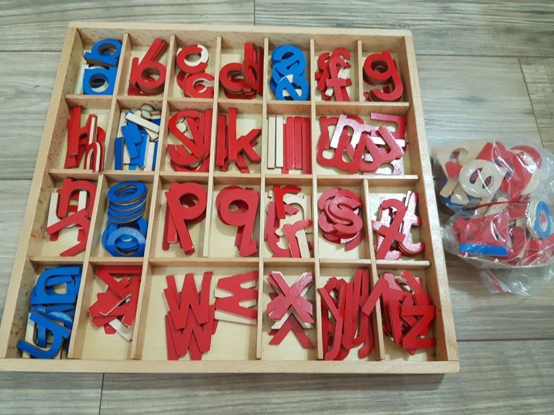 Montessori movable alphabets with free spelling game, Toys & Games ...