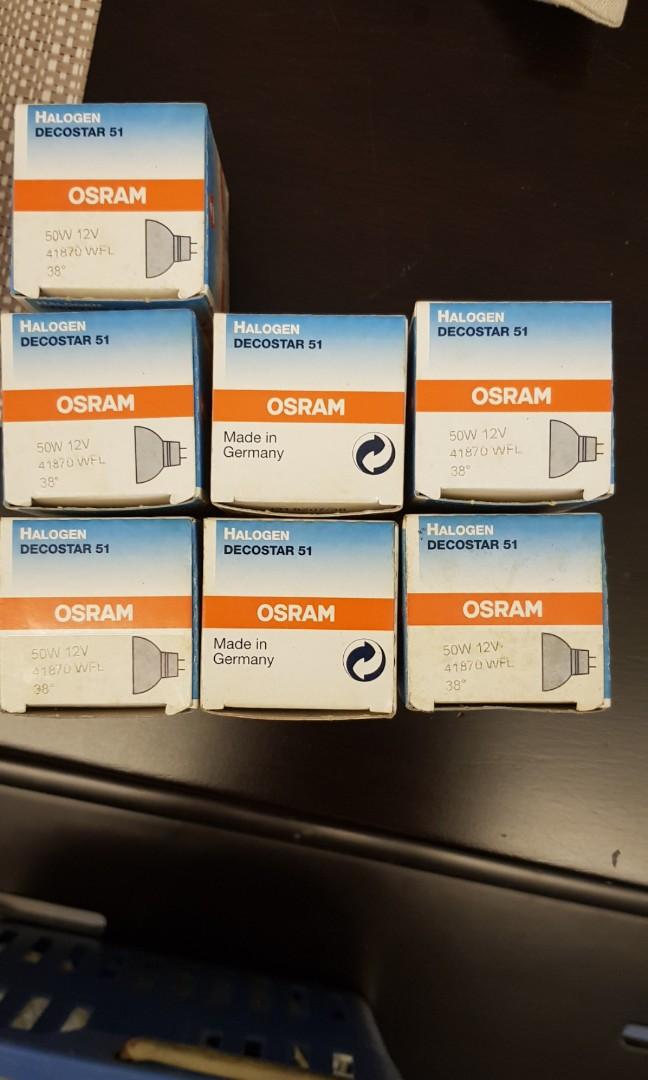 Osram Decostar 51 (50W) halogen light, Furniture & Home Living ...