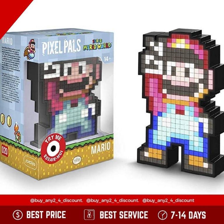 PDP Pixel Pals Nintendo Super Mario World Mario Collectible Lighted ...