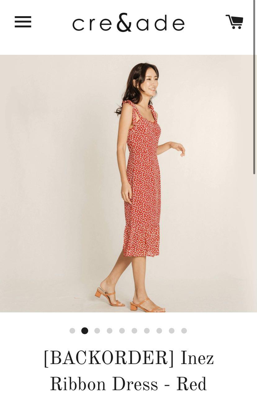 Red Ribbon Dress, Women's Fashion, Dresses & Sets, Dresses on Carousell