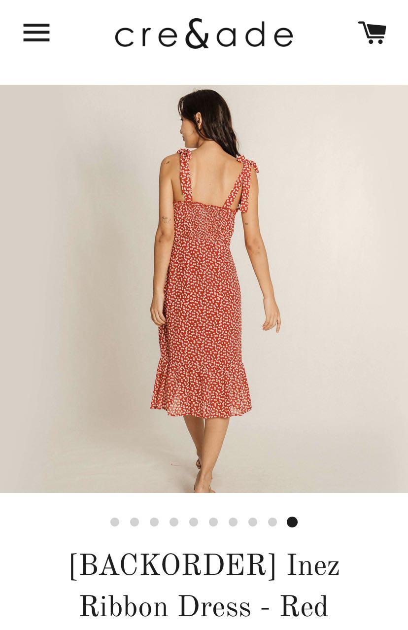 Red Ribbon Dress, Women's Fashion, Dresses & Sets, Dresses on Carousell