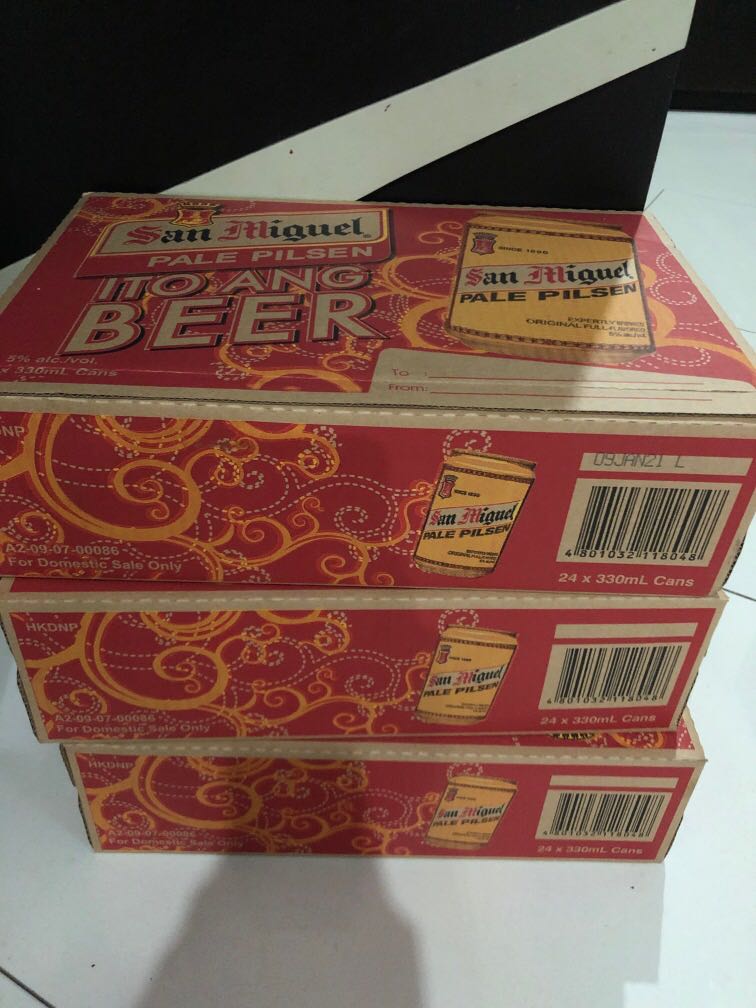 San Miguel Pale Pilsen Beer (Box of 24 cans), Food & Drinks, Fresh ...