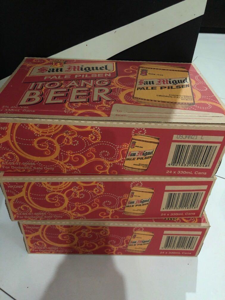 San Miguel Pale Pilsen Beer (Box of 24 cans), Food & Drinks, Fresh ...