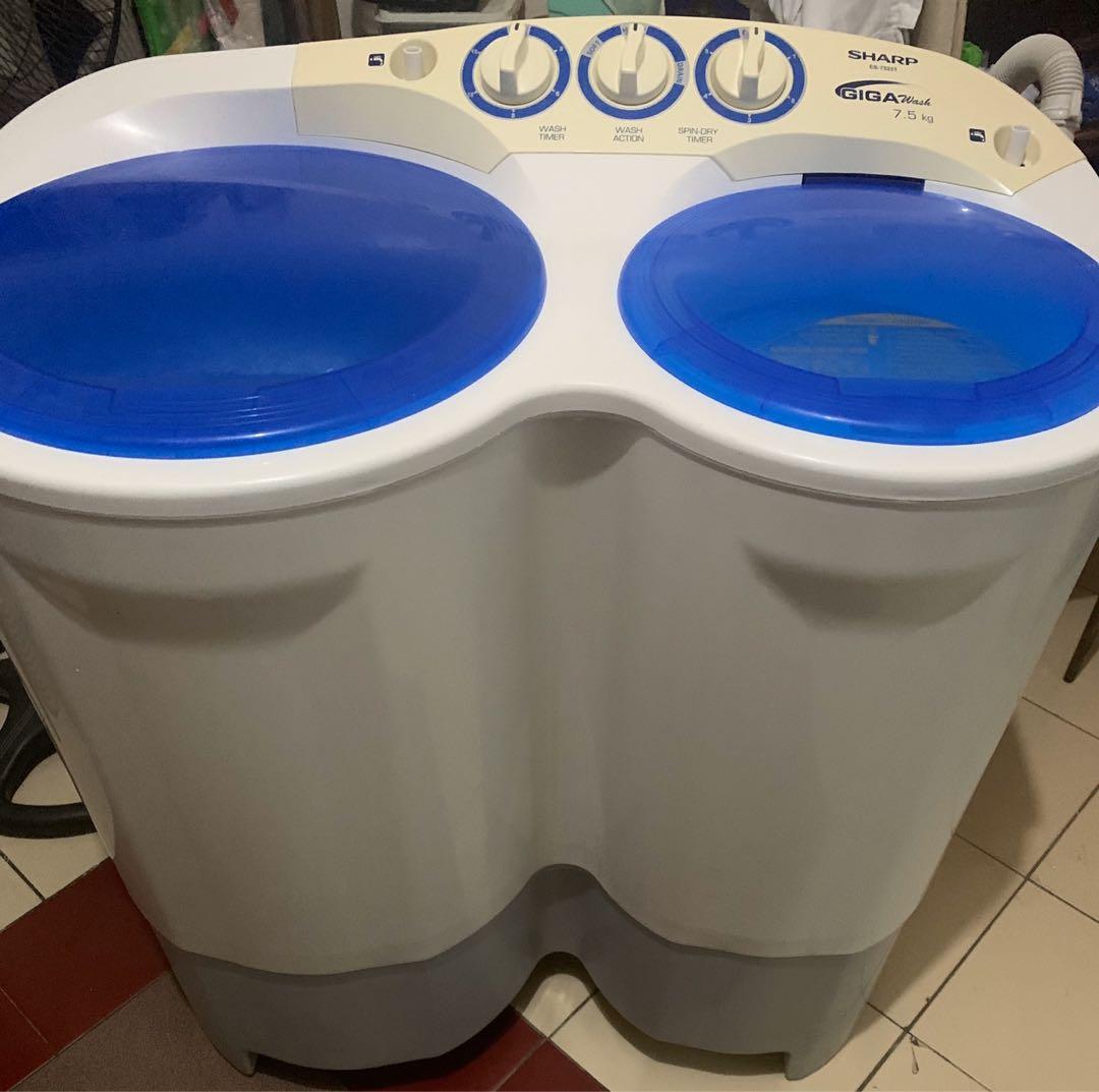 Sharp 7.5KG Twin Tub Top Load Washing Machine, TV & Home Appliances ...