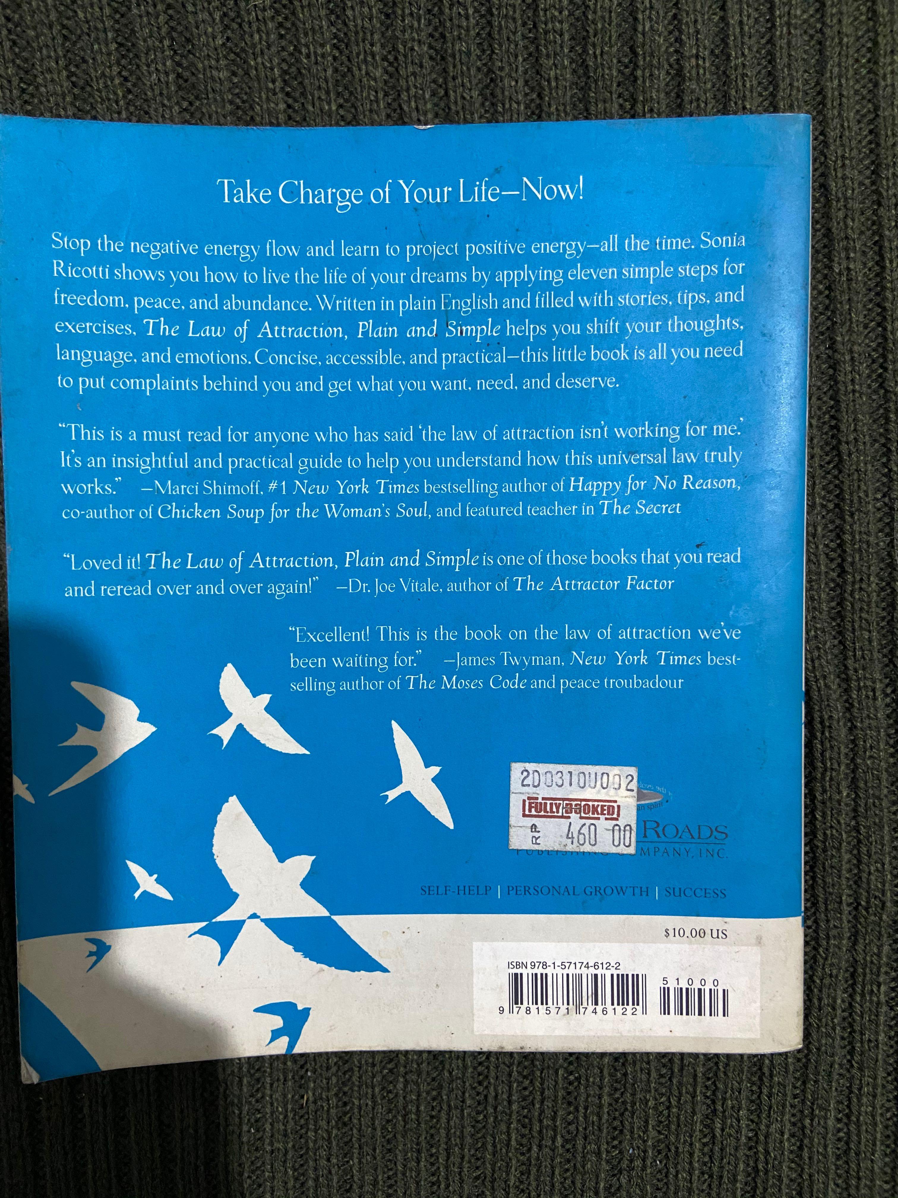 The Law or Attraction Plain and Simple by Sonia Ricotti, Hobbies & Toys ...