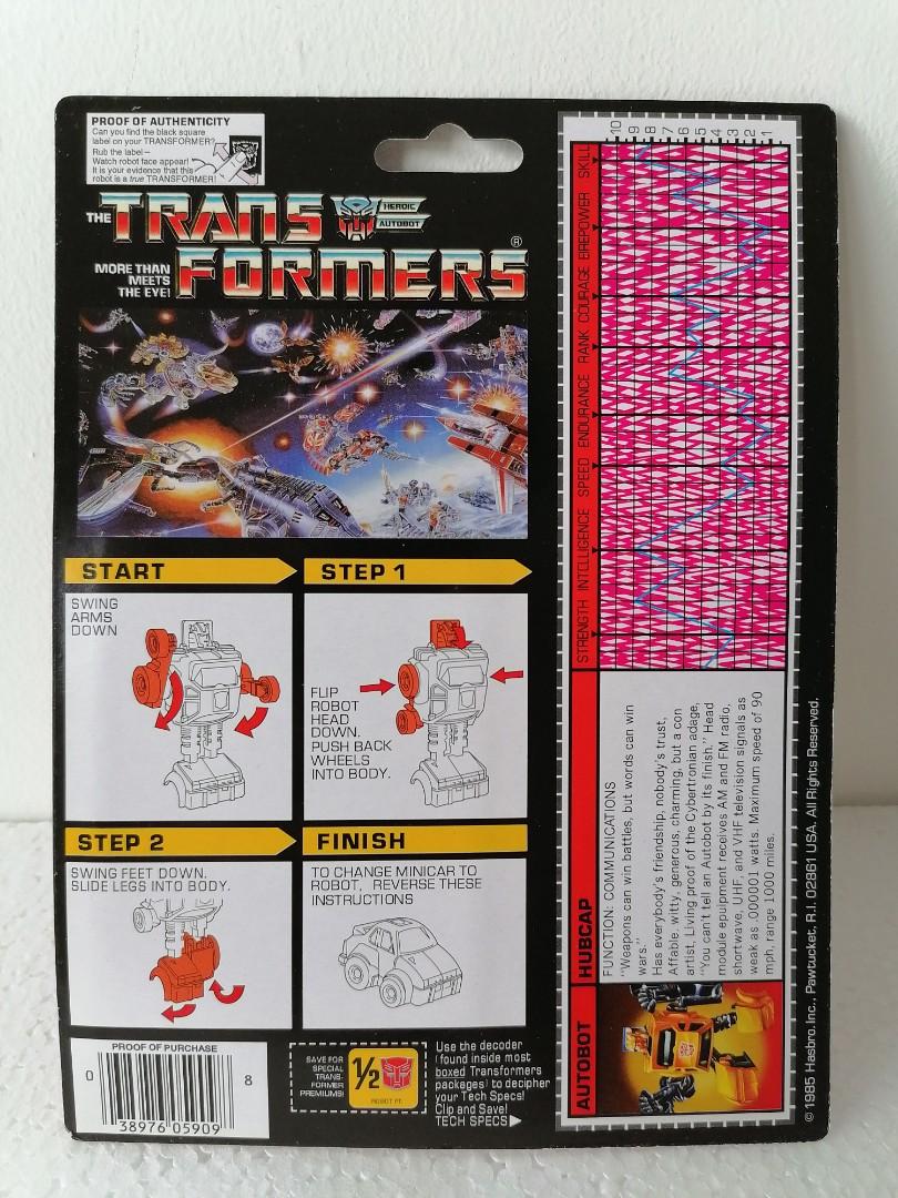 Sold ~Transformers G1 Hubcap, Hobbies & Toys, Collectibles ...