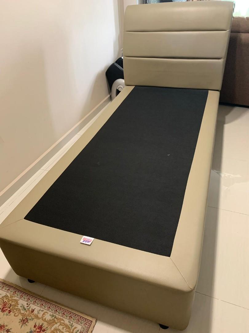 Used single bed with pull out with mattress., Furniture & Home Living ...
