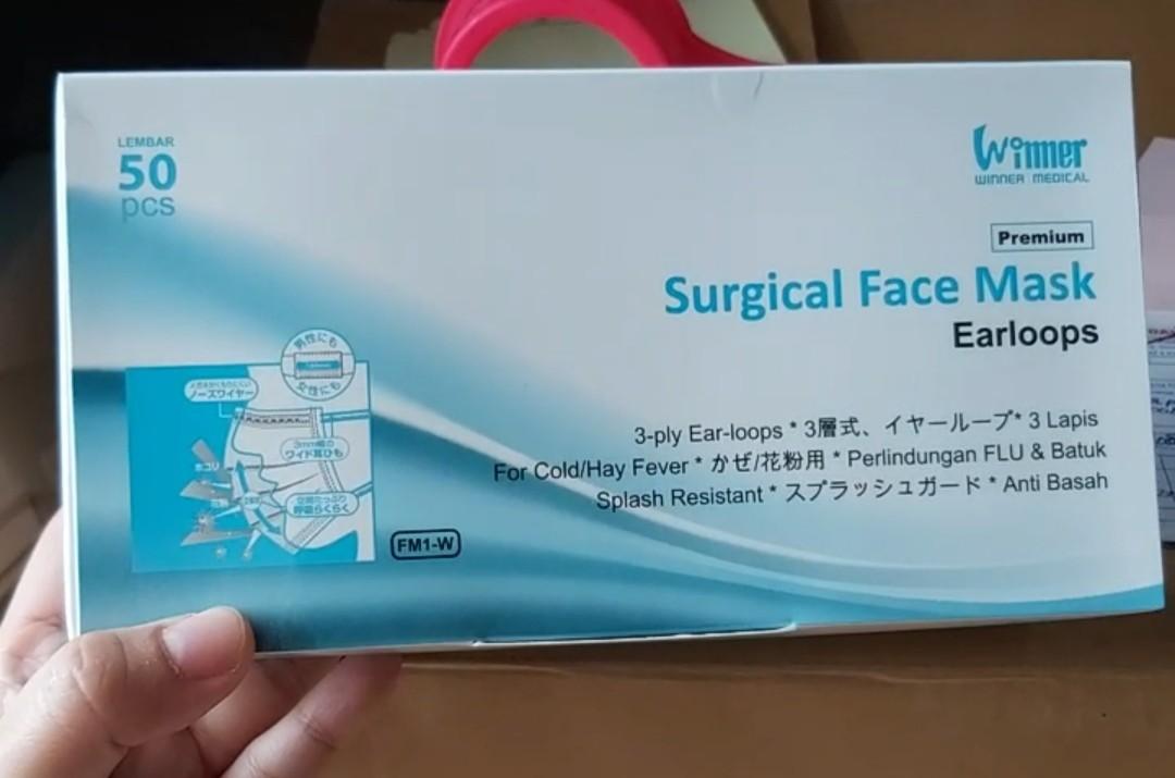 Winner Surgical Face Mask, Health & Nutrition, Face Masks & Face ...