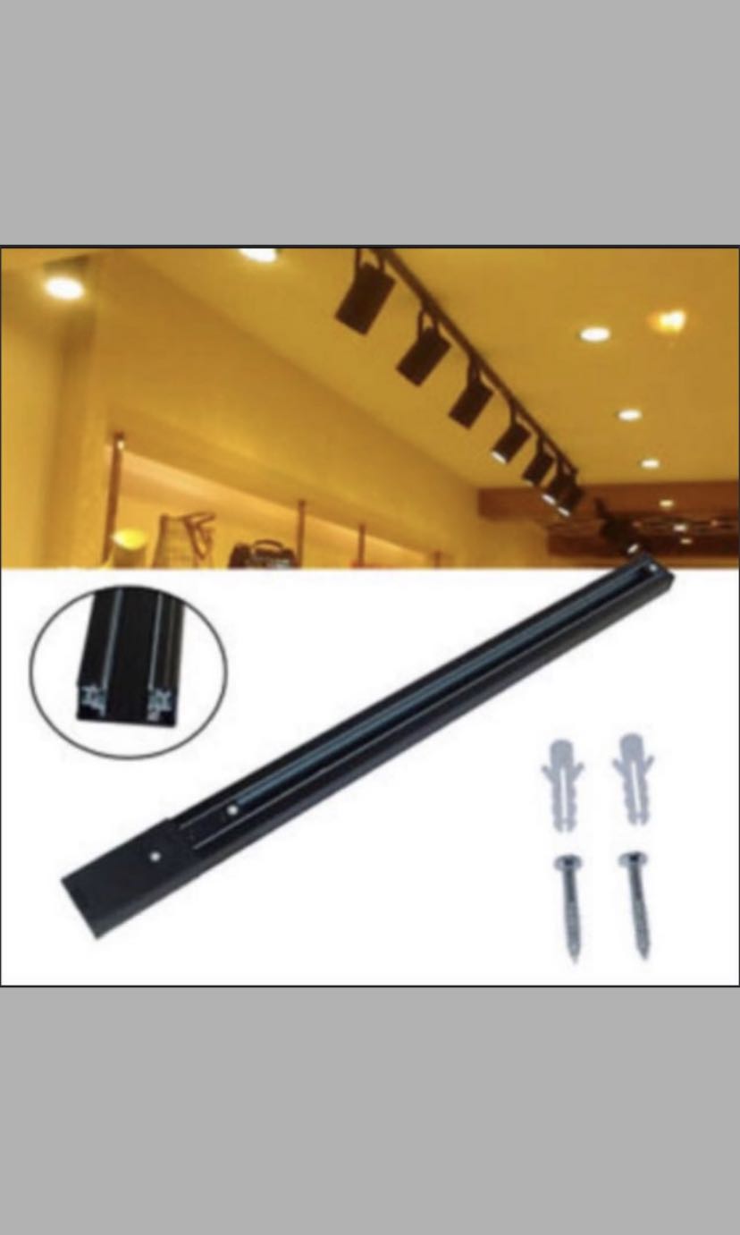 1m Black Color Rail Track for Tracklights, Babies & Kids, Baby Nursery ...