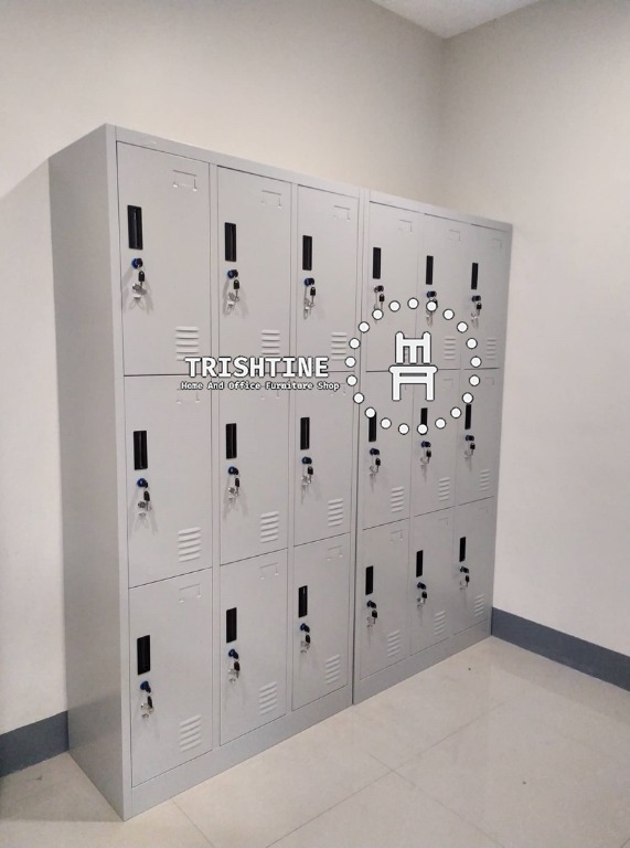 9 Door Steel Locker Dual Lock on Carousell