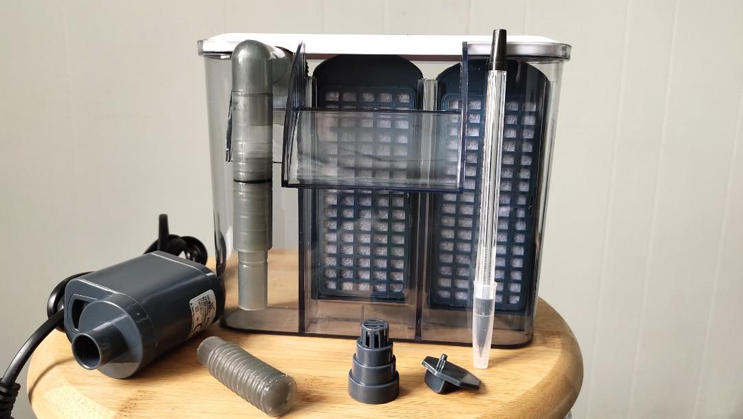 A hanging filter HOB hang on back filter for nano aquarium planted ...