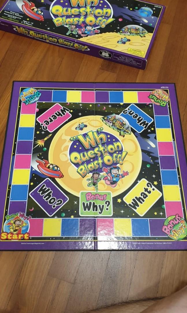 Almost New "WH" Question and Answer Blast-Off Board Game, Toys & Games ...