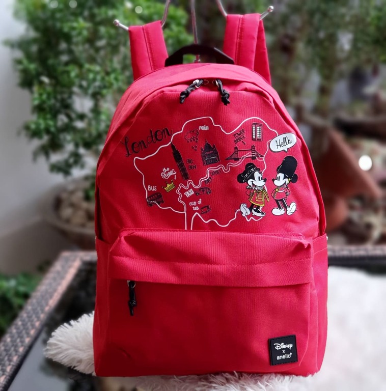 Anello Backpack Large Mini Mickey x Anello London - Red, Women's ...