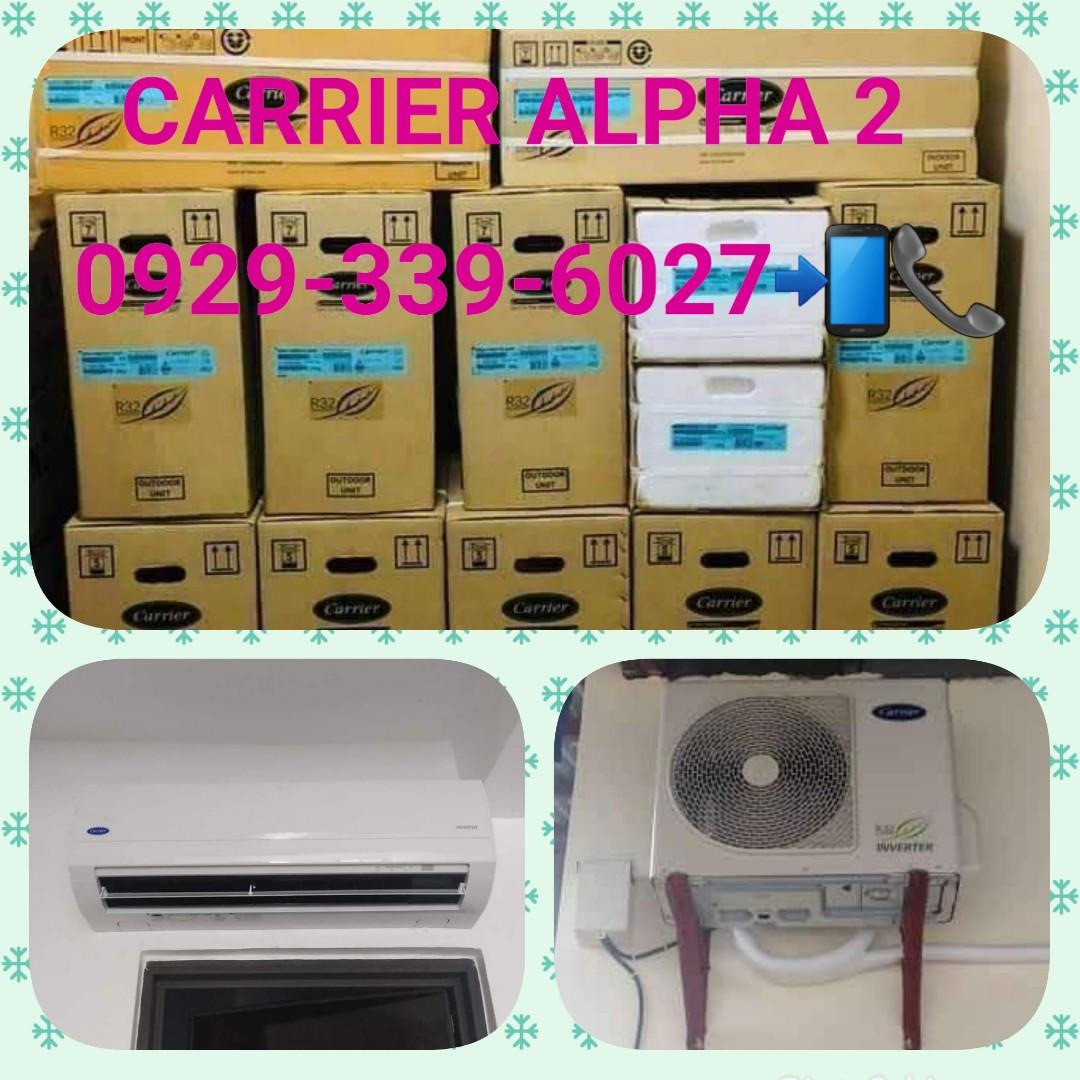CARRIER ALPHA 2 INVERTER SPLIT TYPE AIRCON WITH FREE INSTALLATION, TV ...