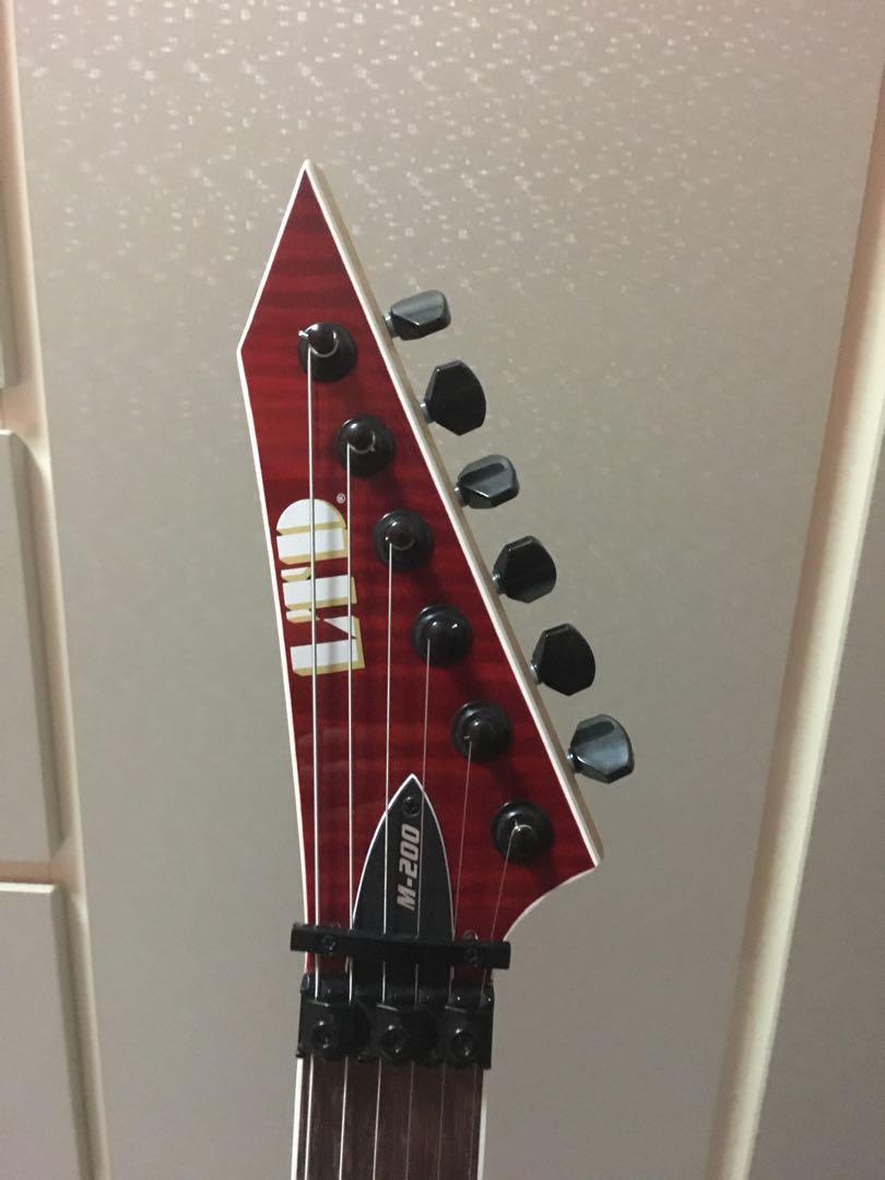 ESP LTD M200 GF see thru red electric guitar, Hobbies & Toys, Music ...