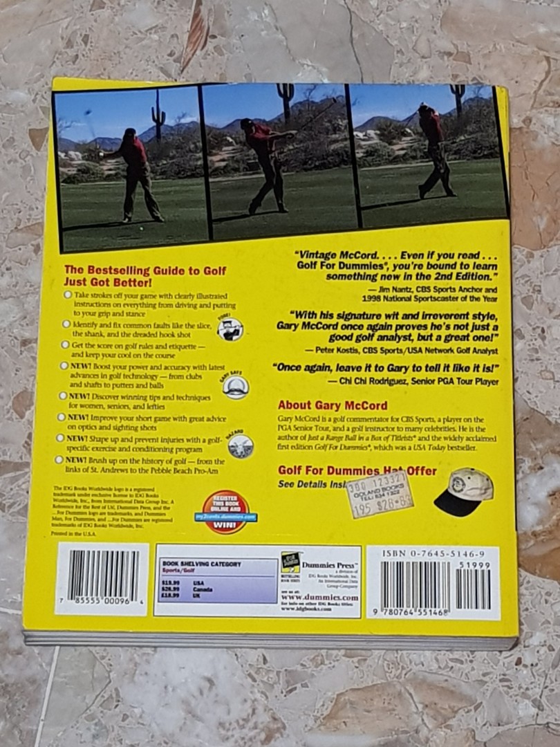 Golf For Dummies, Hobbies & Toys, Books & Magazines, Fiction & Non ...