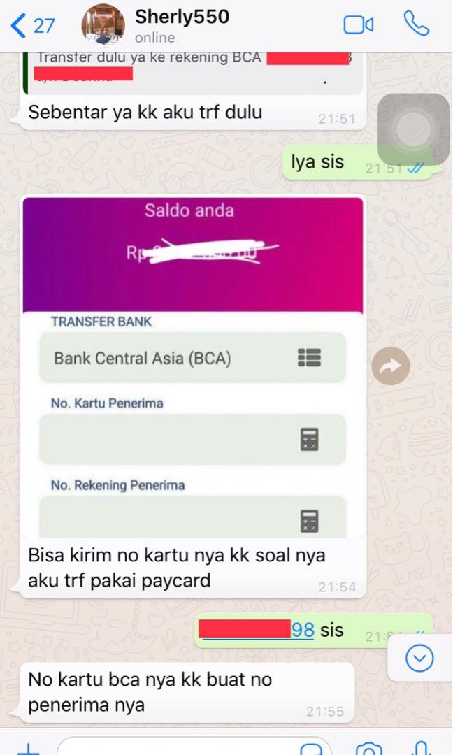 HATI-HATI PENIPUAN MODUS PAYCARD +62 877-3561-3112, Fesyen Wanita, Pakaian Wanita, Atasan di ...