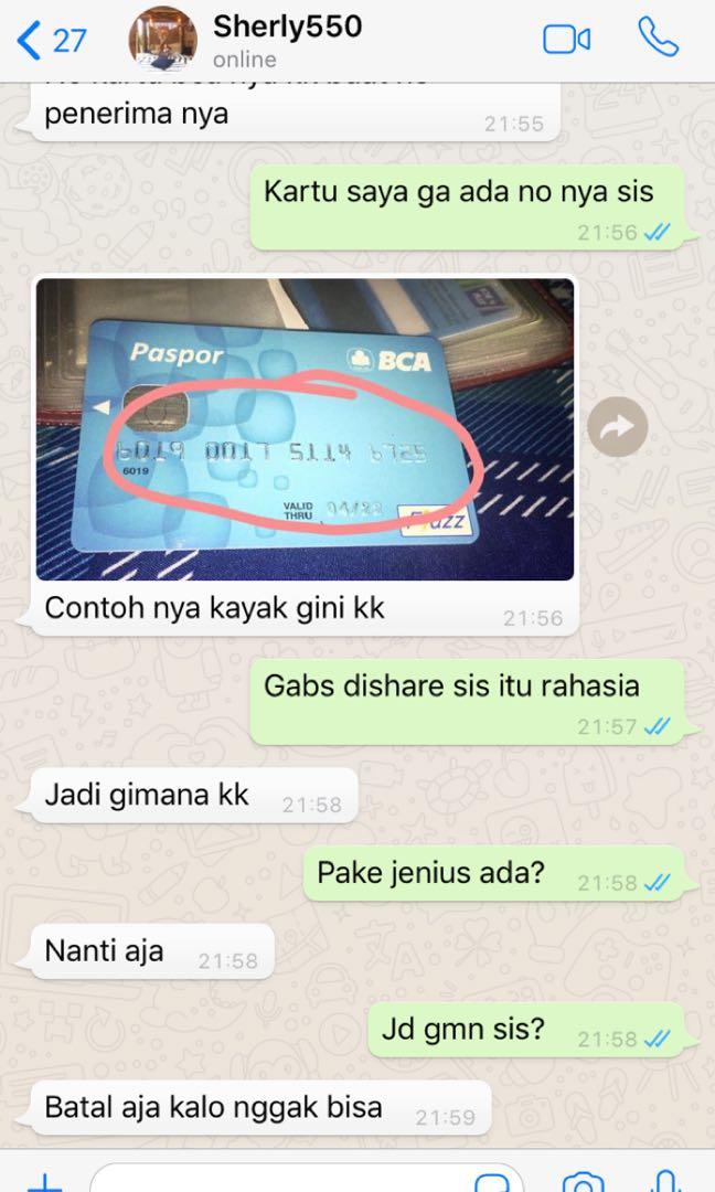 HATI-HATI PENIPUAN MODUS PAYCARD +62 877-3561-3112, Fesyen Wanita, Pakaian Wanita, Atasan di ...