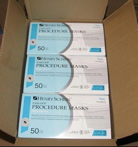 Henry Schein 3 ply face mask, Everything Else on Carousell
