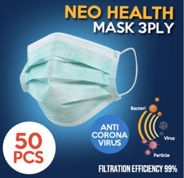 NEO Health Mask 3PLY 50pcs/box_NEO Surgical Mask_Anti Corona Virus ...