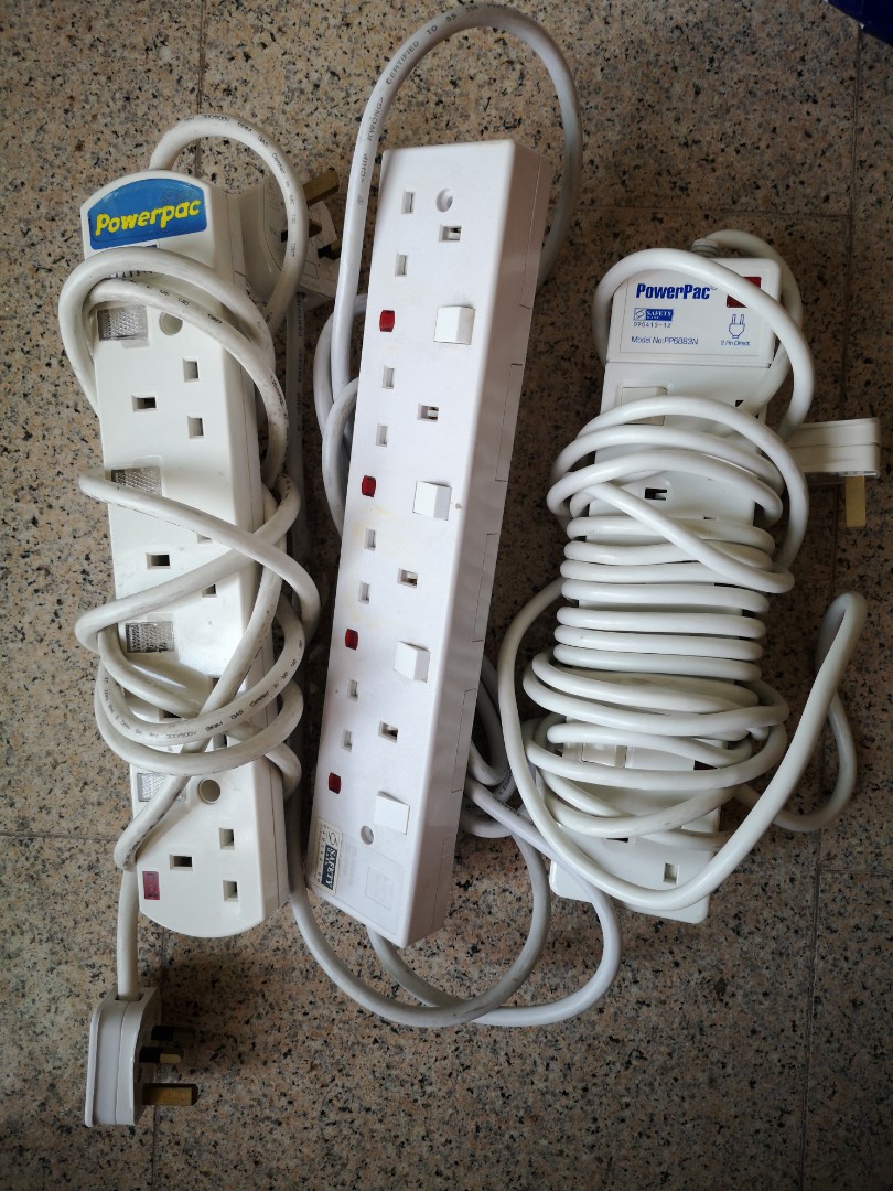 Power extension chords, TV & Home Appliances, Electrical, Adaptors ...