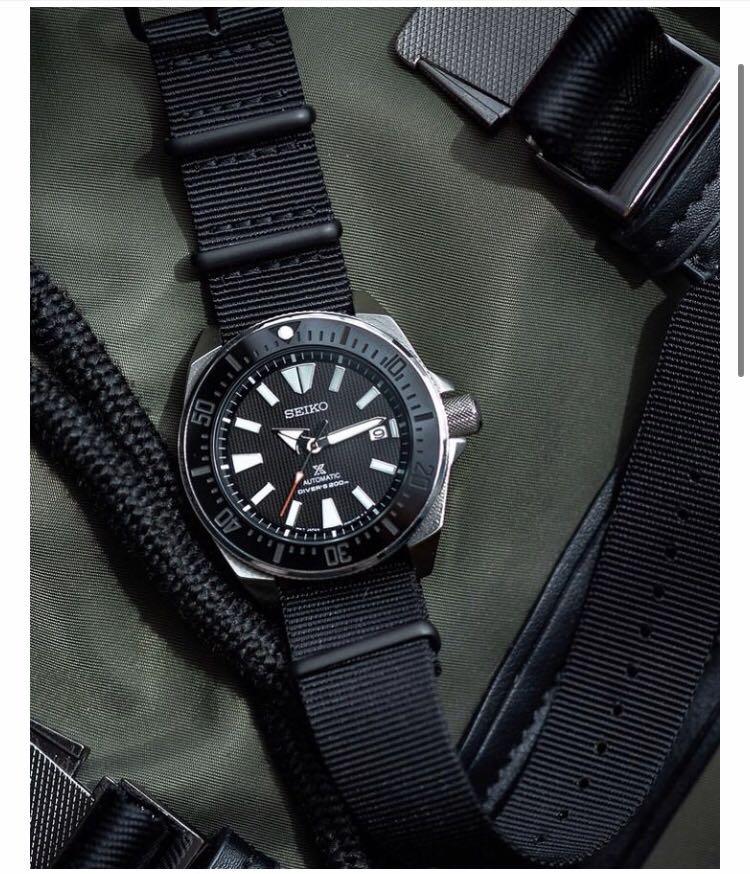 Seiko Samurai Ceramic Bezel Insert STEALTH, Men's Fashion, Watches ...