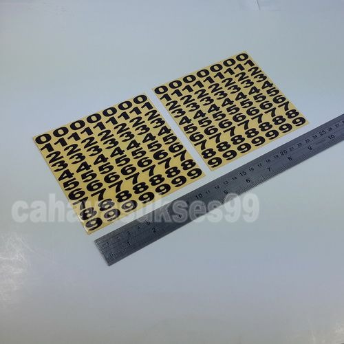Stiker Angka Nomor Font Arial Hitam Size 0.9cm X 1.4cm Angka 1 2 3 4 5 ...