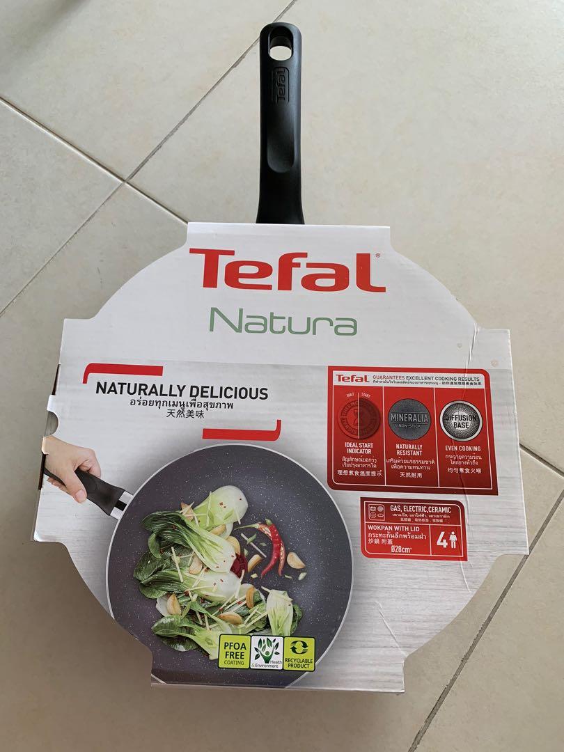 Tefal Natura Wokpan with lid 28cm, Furniture & Home Living, Kitchenware & Tableware, Cookware ...