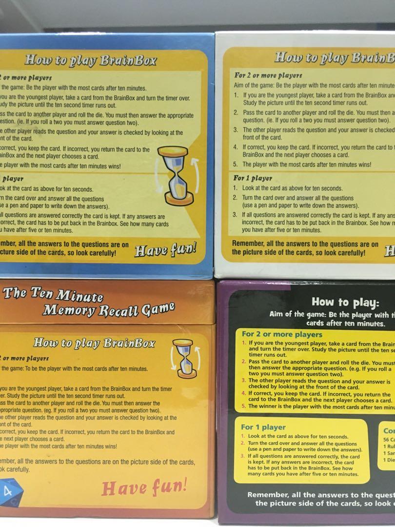 Brain Box learning cards, Hobbies & Toys, Books & Magazines, Children's ...