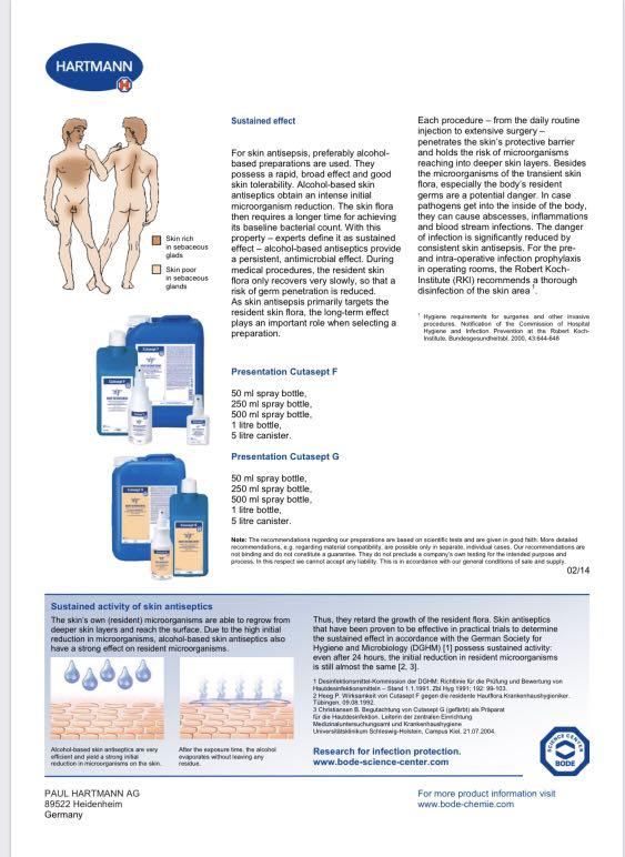 Cutasept F skin disinfectant (alternative to Sterillium) 1L, Beauty ...
