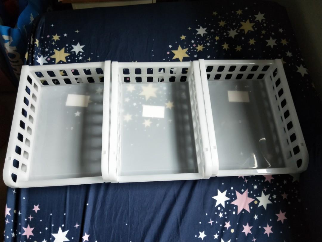 Daiso Front-loading Stackable Desk Tray B5, Furniture & Home Living ...