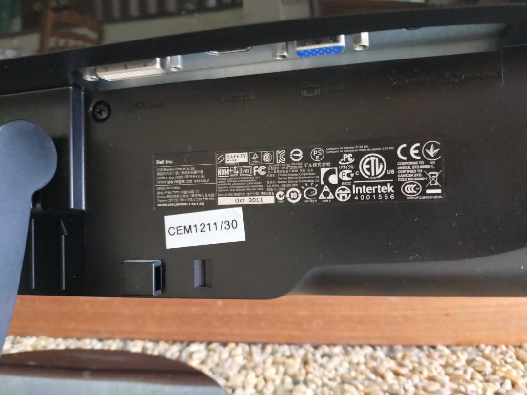 Dell 23" PC Monitor, Computers & Tech, Parts & Accessories, Monitor ...