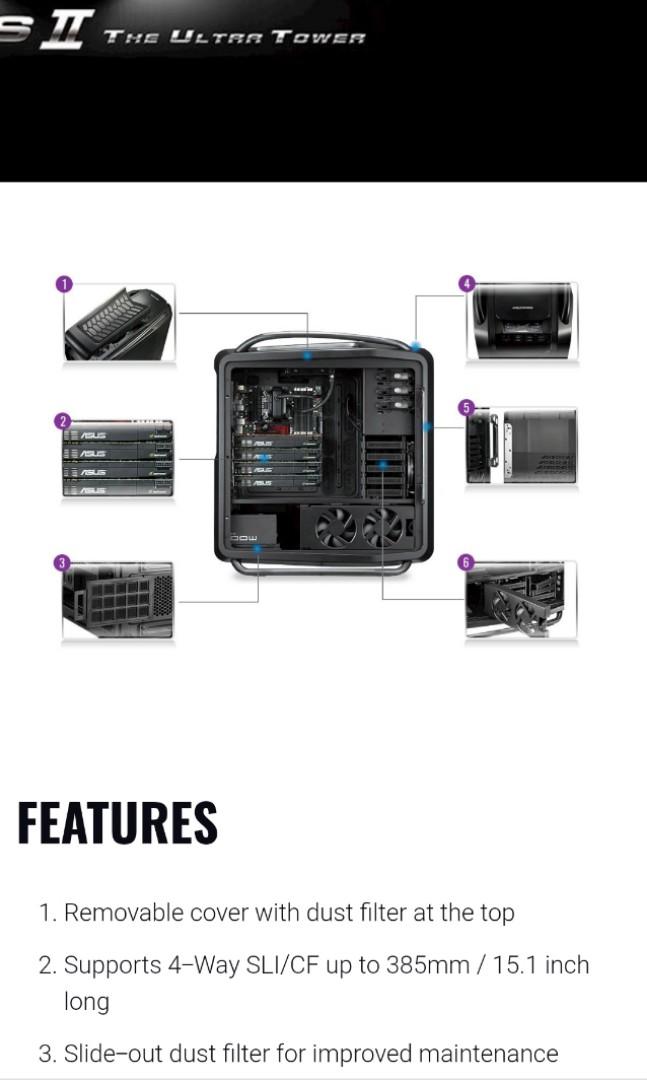 Desktop Case cooler master cosmos II full tower, Computers & Tech ...